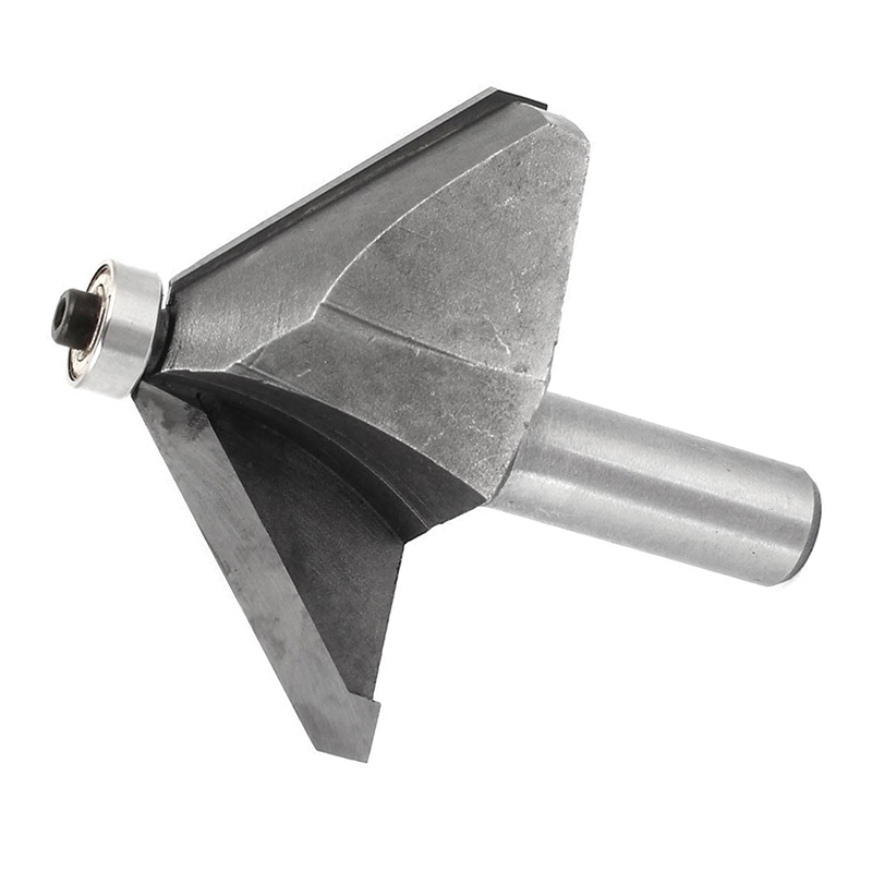 1/2" Shank Diameter 1 1/2" Cutting Depth 45 Degree Chamfer Router Bit ...
