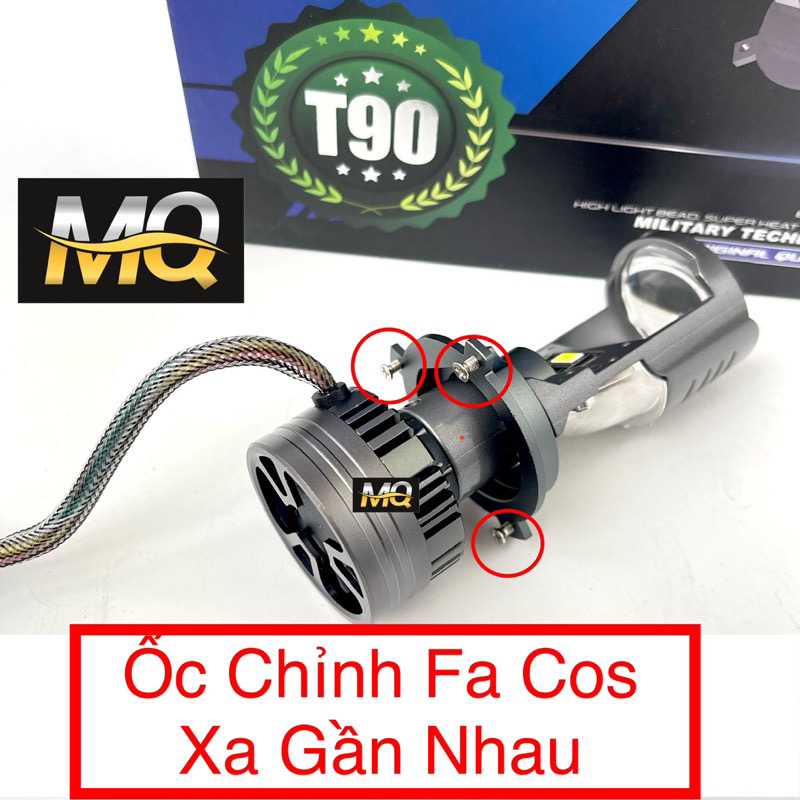 ĐÈN PHA LED CHÍNH HÃNG MQ T90 BI CẦU 80W 15LED ÁNH SÁNG TRẮNG LẮP Ô TÔ XE MÁY ĐÈN PHA LED BI CẦU ...