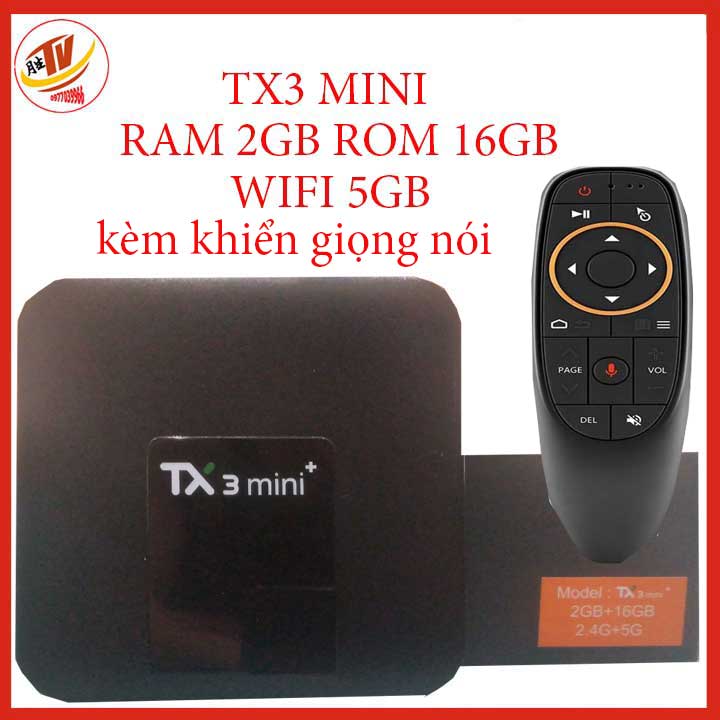 [kèm khiển giọng nói] Android Tivi Box Tanix TX3 Mini - Ram 2GB Rom ...