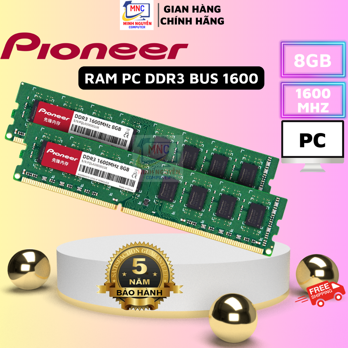 RAM PC AS450 AOSENKE DDR3 8GB BUS 1600MHZ MỚI - MixASale