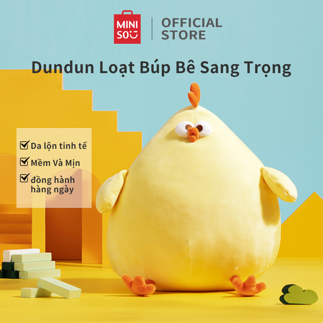 MINISO Dundun Chicken Đồ chơi sang trọng Daisy Chicken Plush Doll Búp ...