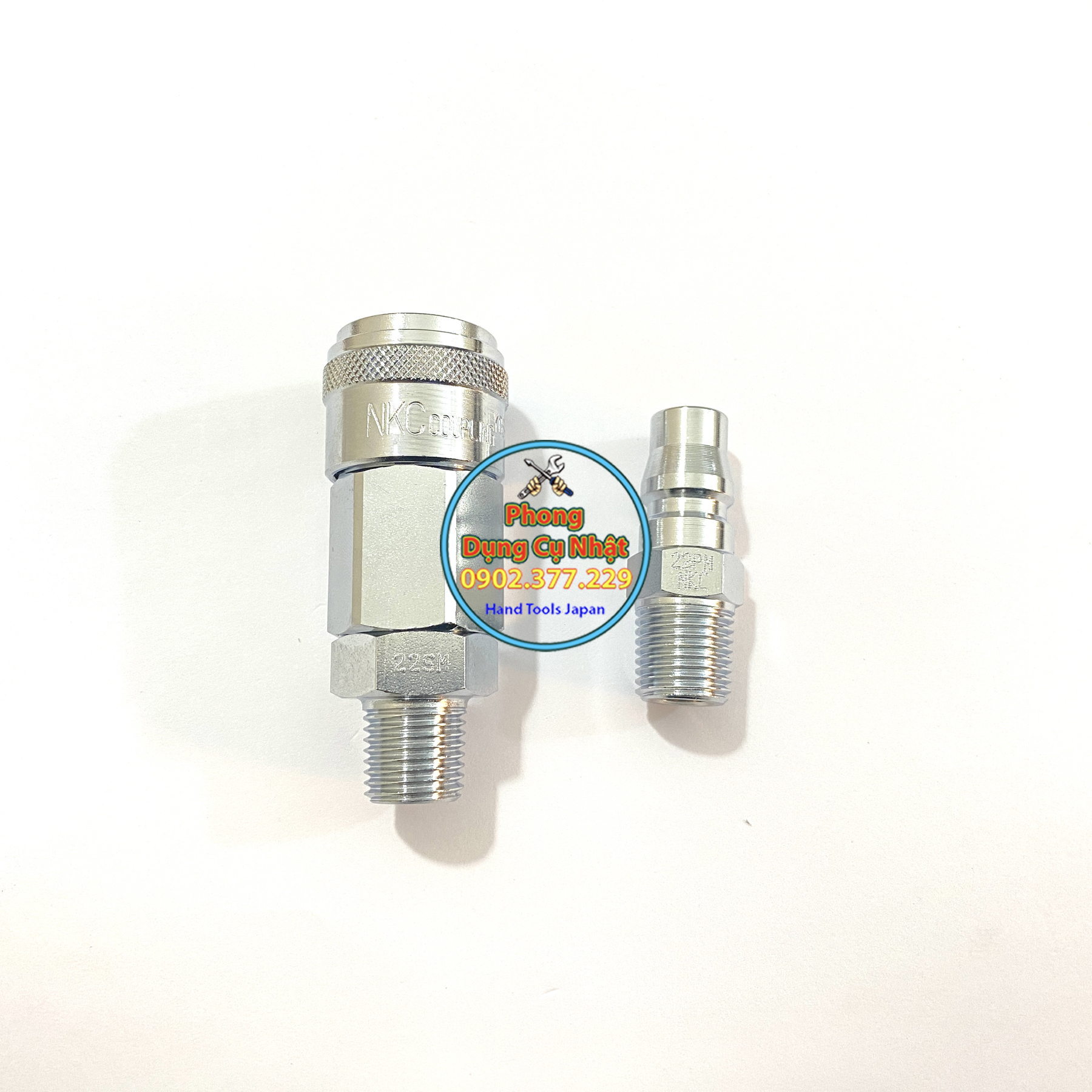 Bộ đầu nối nhanh khí nén tự động ren ngoài 13mm NKC YNL-22SM và NL-22PM Nhật Bản, khớp nối nhanh ...