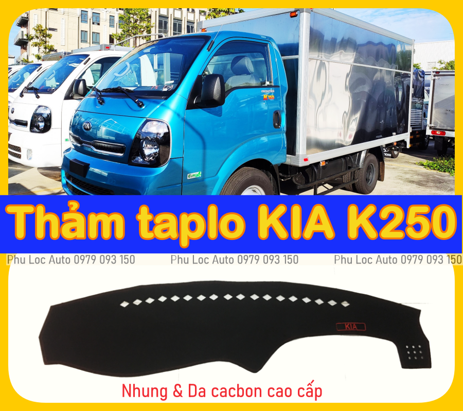 Thảm taplo xe tải Kia 1 tấn 4 K3000 K3000s hàng thiết kế chuẩn đẹp ...