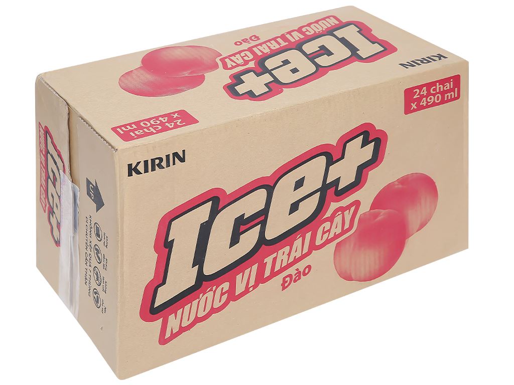 [Siêu thị WinMart] - Thùng 24 chai nước giải khát Ice vị Đào chai 490ml ...