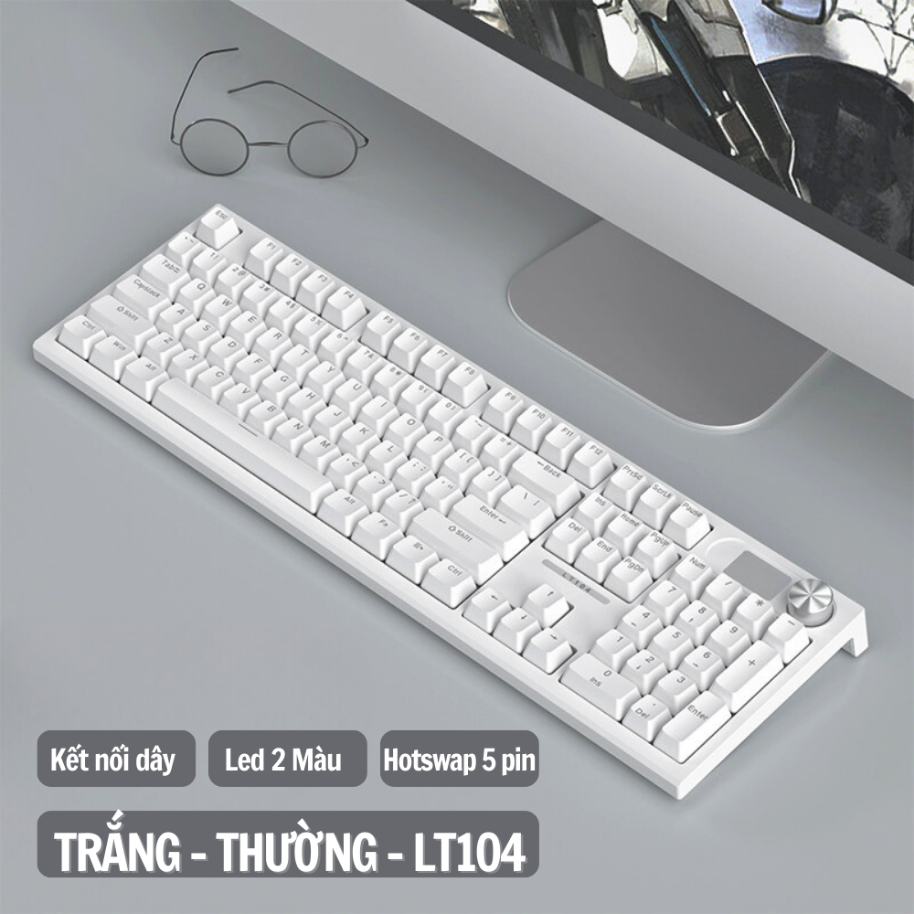 Bàn Phím Cơ Gaming Langtu LT104 Hotswap Có Núm Màn Led Điều Khiển ...