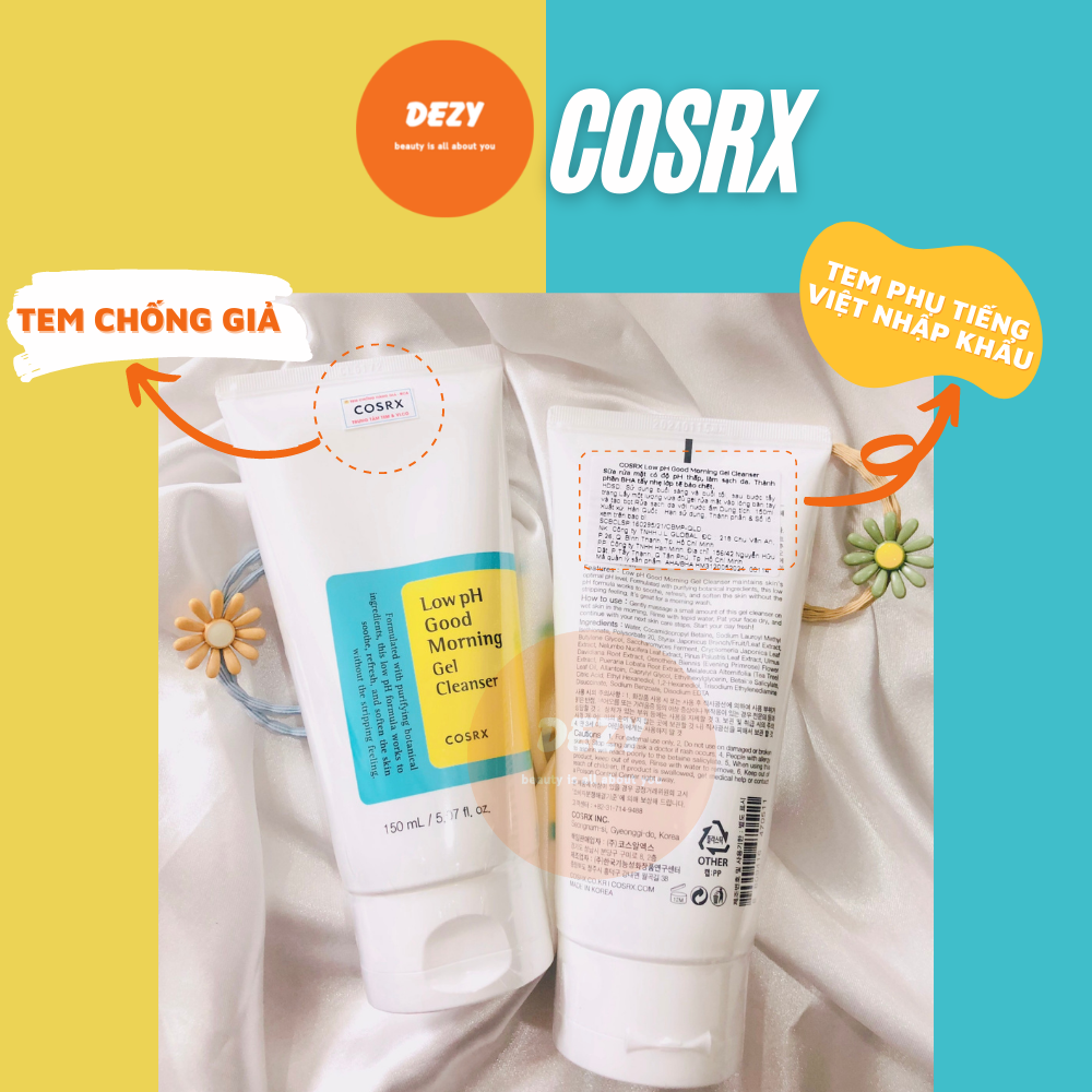Sữa Rửa Mặt Cosrx Low PH Morning Gel Cleanser 150ml Salicylic Acid Tràm ...