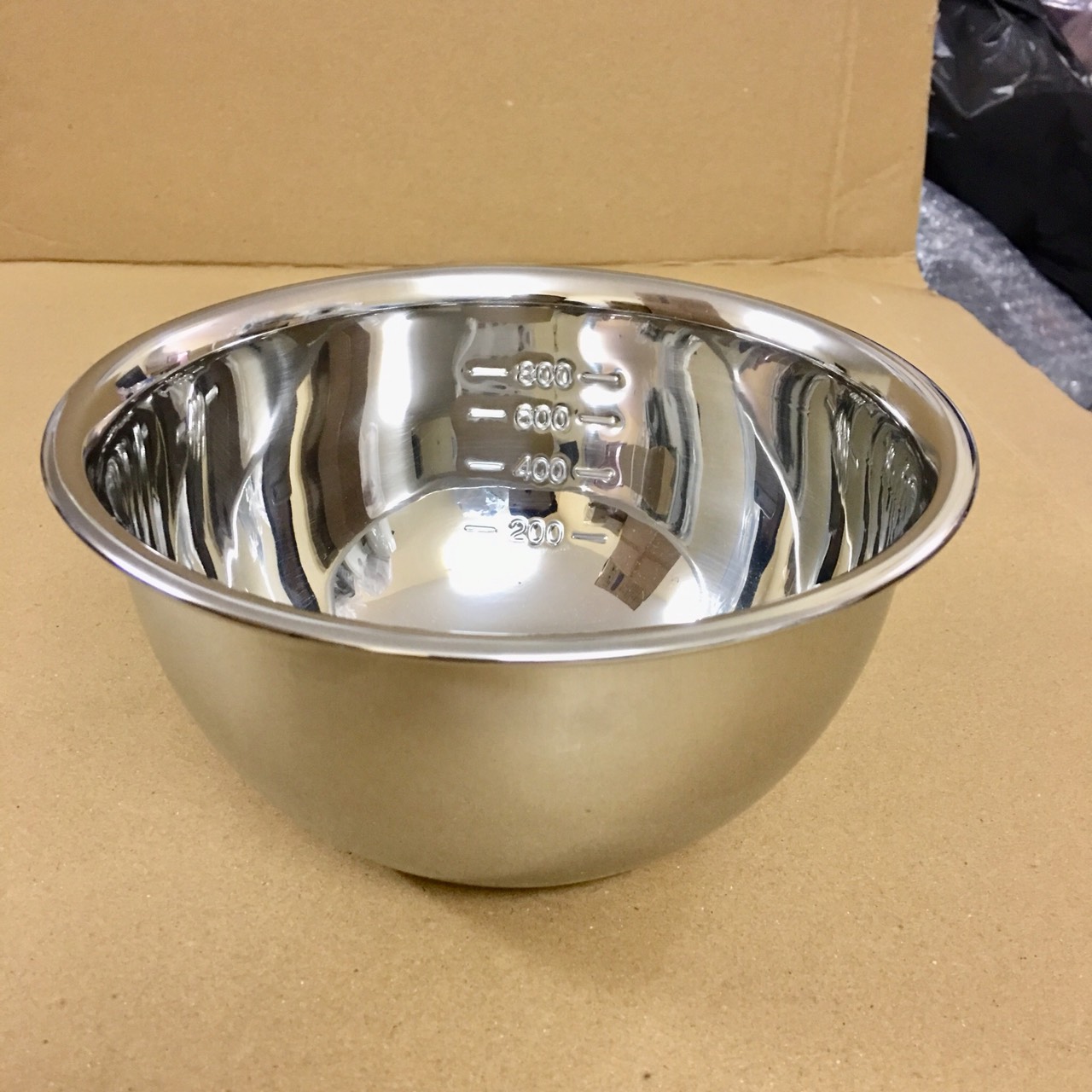 Thau thực phẩm inox 304 sâu lòng,chia vạch hàng xuất Nhật Bản sáng bóng ...