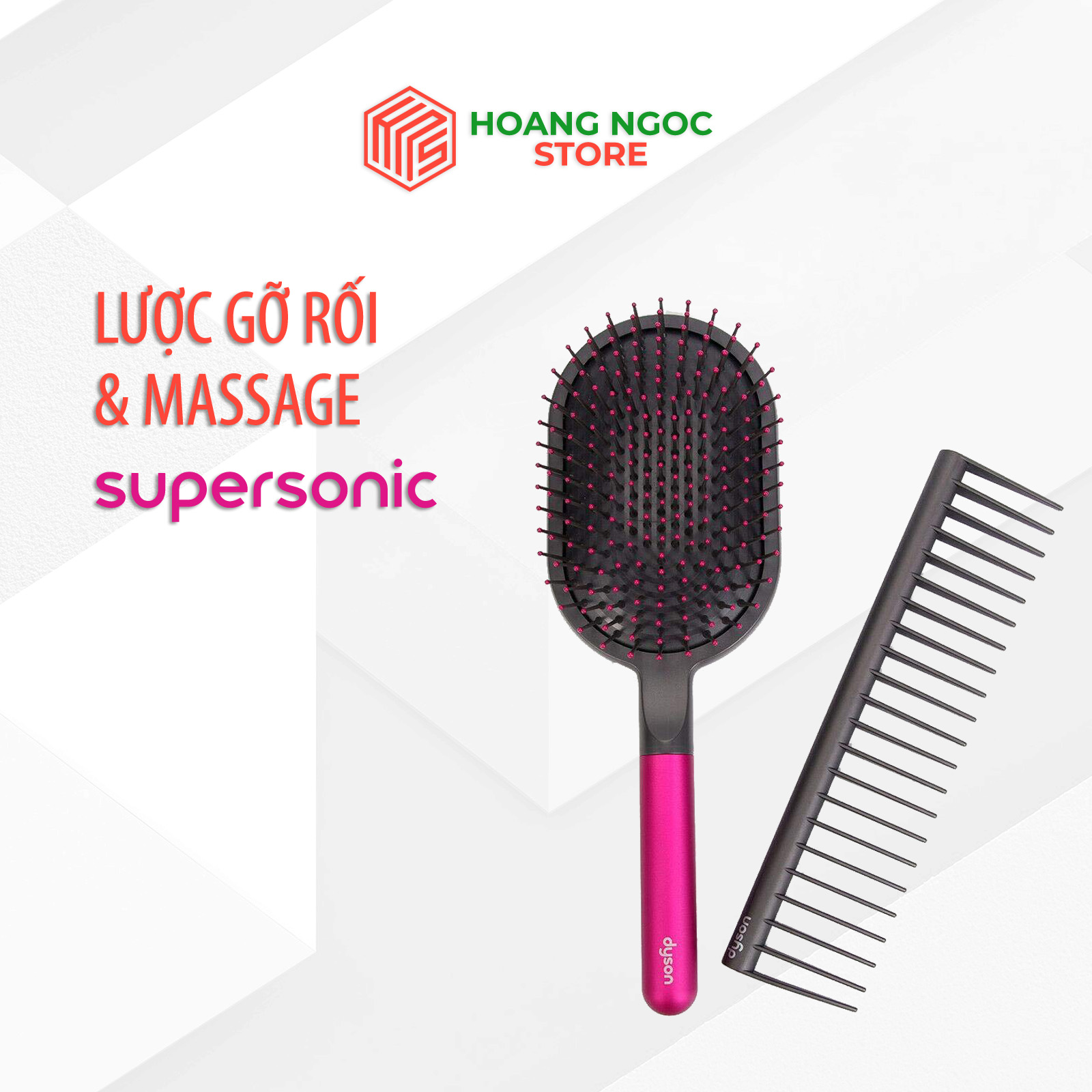 Bộ lược Supersonic gỡ rối và massage, chống rụng tóc, tăng tuần hoàn ...