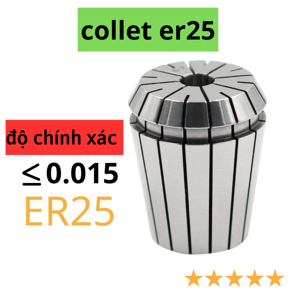 Collet ER25, ống kẹp dao phay, mũ khoan , doa , mũi khắc , đầu kẹp bt30 ...