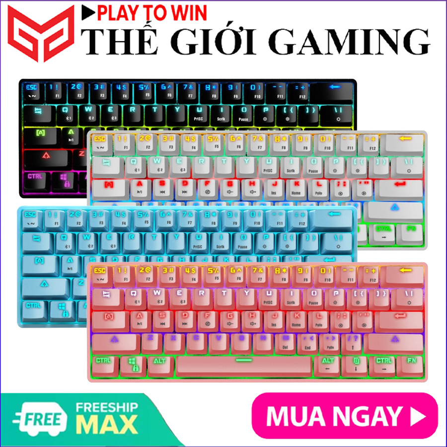 Bàn phím cơ K87 Mechanical ZiyouLand kết nối không dây hotswap thay đổi ...