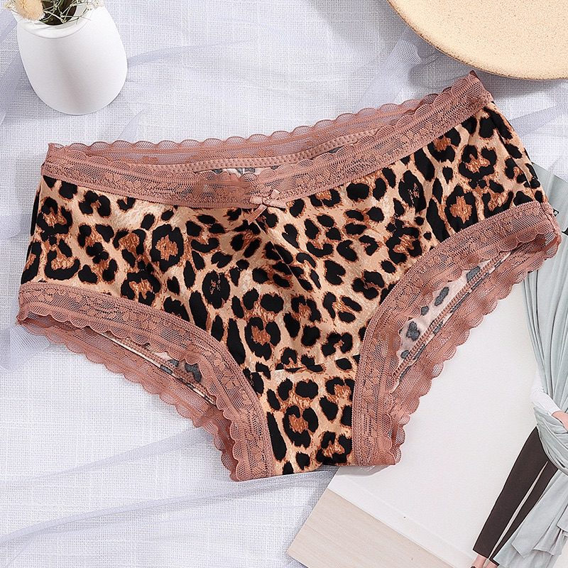 Quần Lót Nữ Su Lạnh Hoạ Tiết Da Beo Da Báo Phối Viền Ren Cao Cấp (QL01 ...