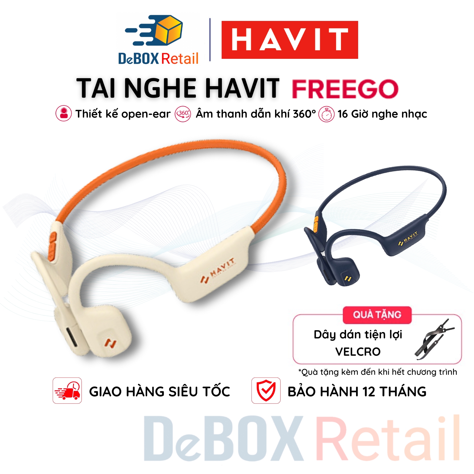 Tai nghe Bluetooth choàng đầu có mic Havit H628BT - MixASale