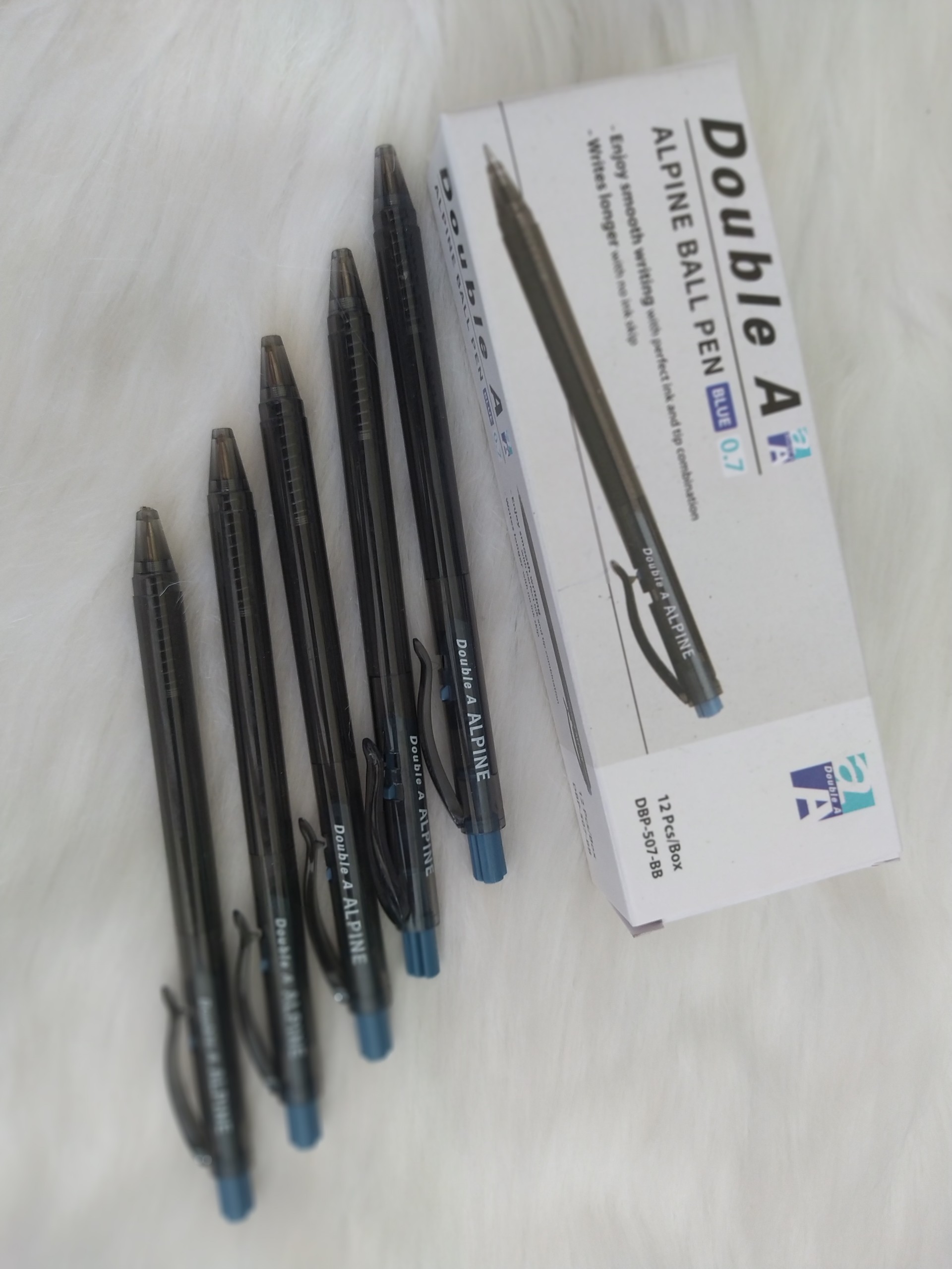 [HCM] Bút Bi Alpine Ball Pen mực xanh ngòi 0.7 Double A (12 cây/hộp ...