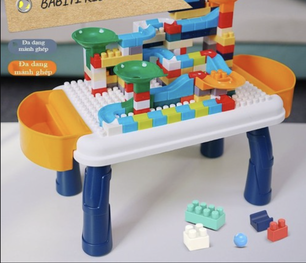 [HÀNG ĐẸP] Bàn Lego cho bé, bộ đồ chơi lắp ghép lego đa năng 142 chi ...