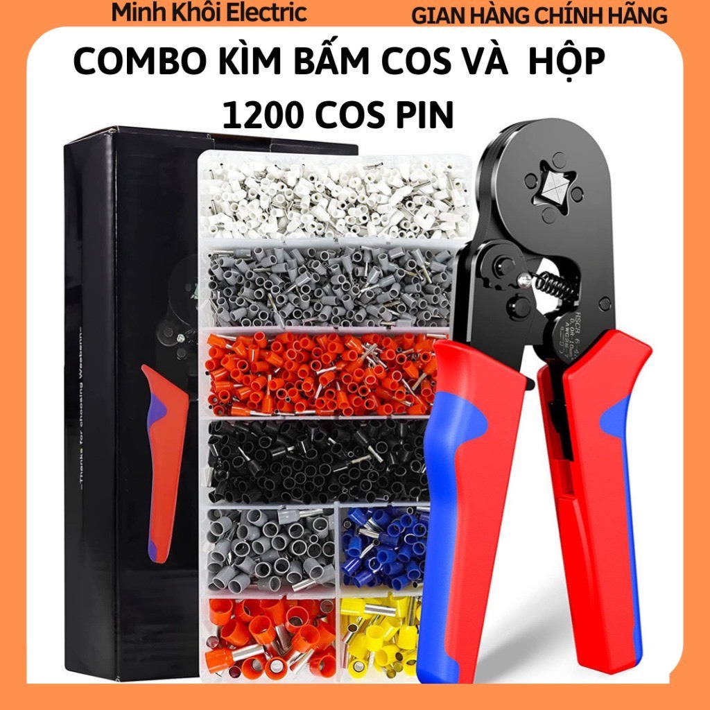 Hộp 1200 cái bộ đầu cos pin rỗng bọc nhựa,bộ đầu cos dây điện,1200c cos ...