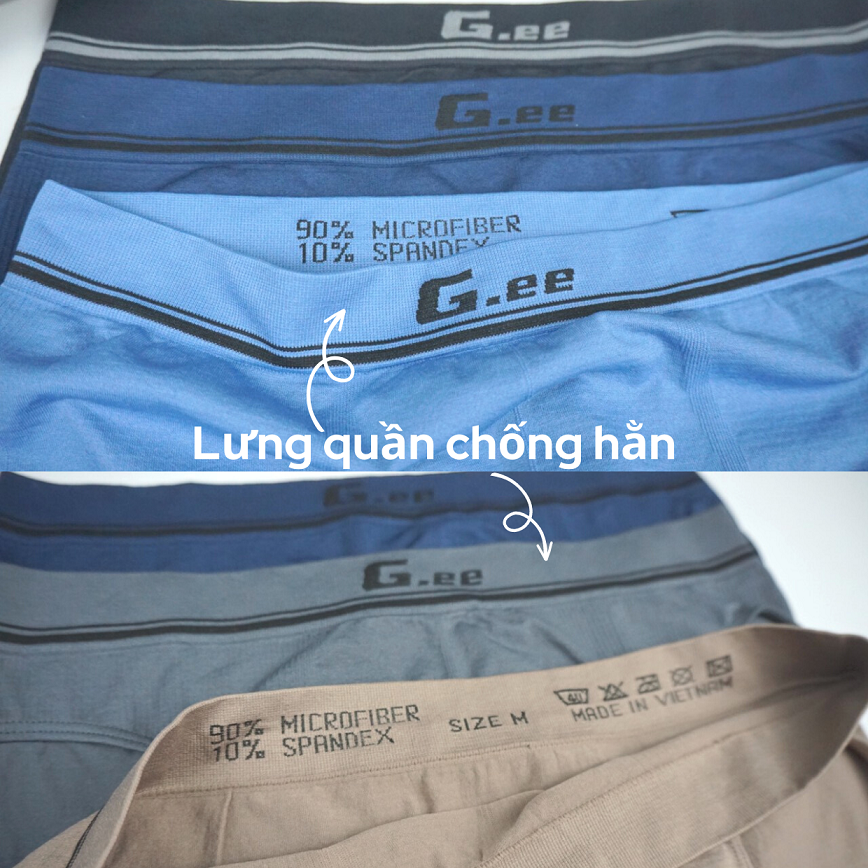 Combo 3 quần boxer nam không đường may Gee trunks quần sịp đùi vải ...