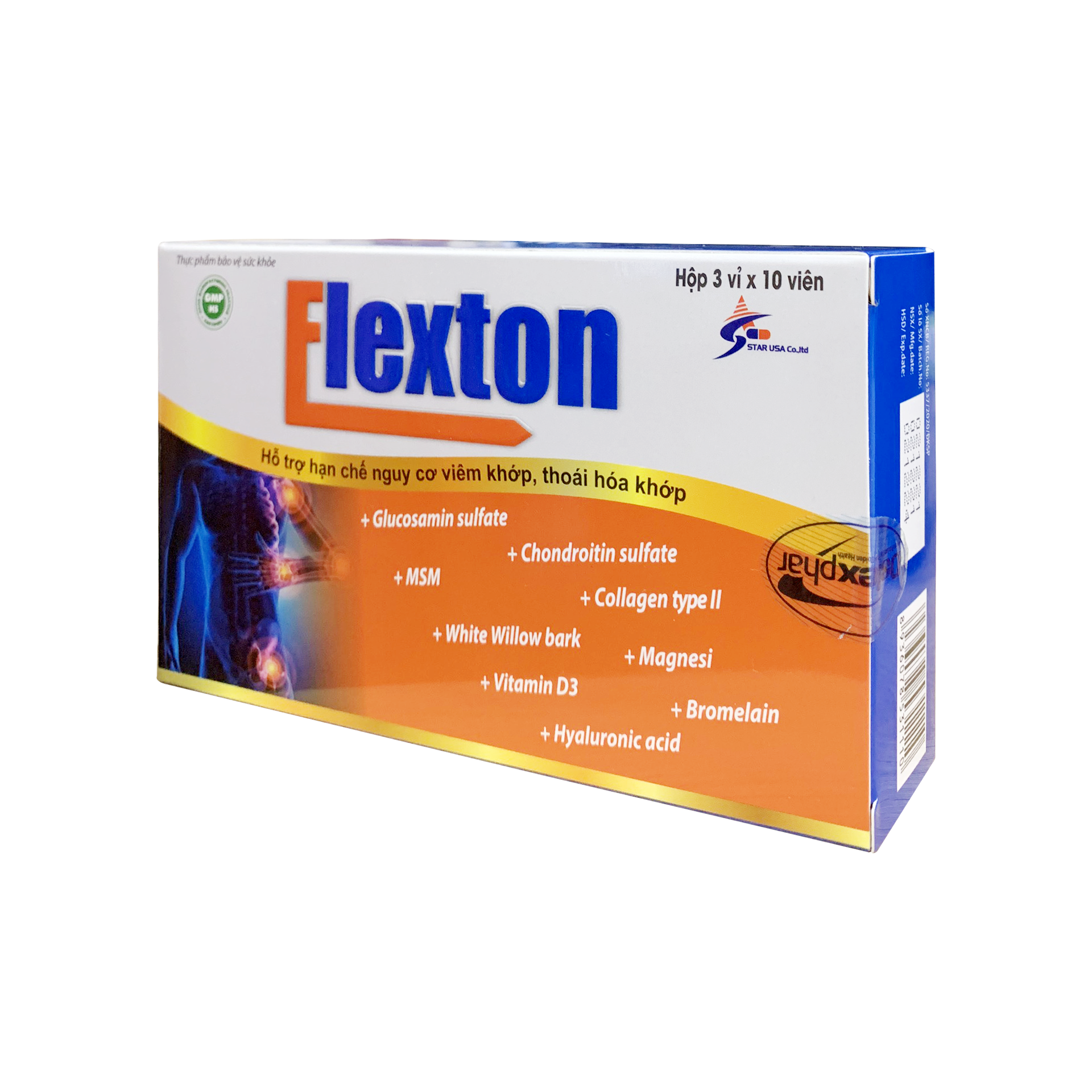 FLEXTON Viên Uống Thành Phần Glucosamine Bổ Sung Chất Nhầy Dịch Khớp ...