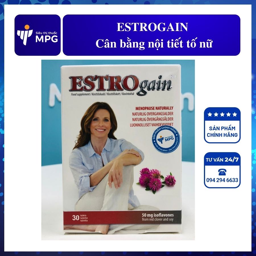 Estrogain Hộp 30 viên ( Anh Quốc) – Cân bằng nội tiết nữ, giảm tiền mãn ...