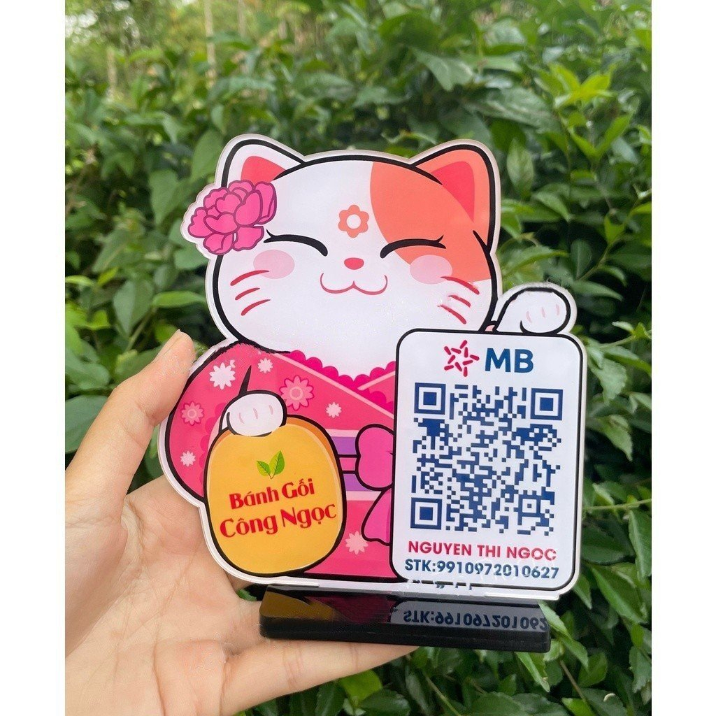 Bảng quét mã Qr code làm bằng mica sang trọng để bàn chất lượng cao cấp ...