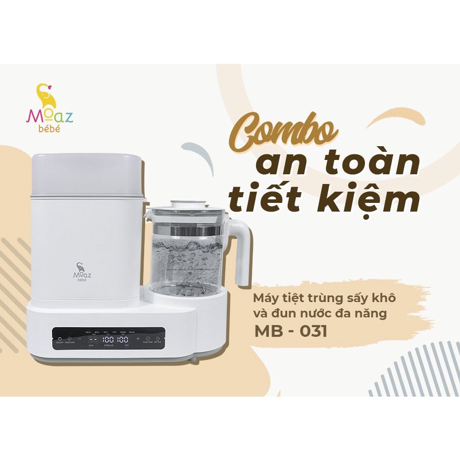 Máy tiệt trùng sấy khô và đun nước Moaz BéBé MB031, Đa chức năng, Bảo hành 12 tháng | Lazada.vn