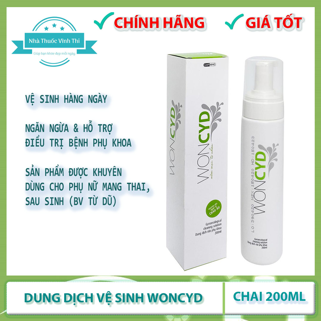 [Che Tên] Dung Dịch Vệ Sinh Phụ Nữ Woncyd Tạo Bọt Chai 200ml - Sản Phẩm ...