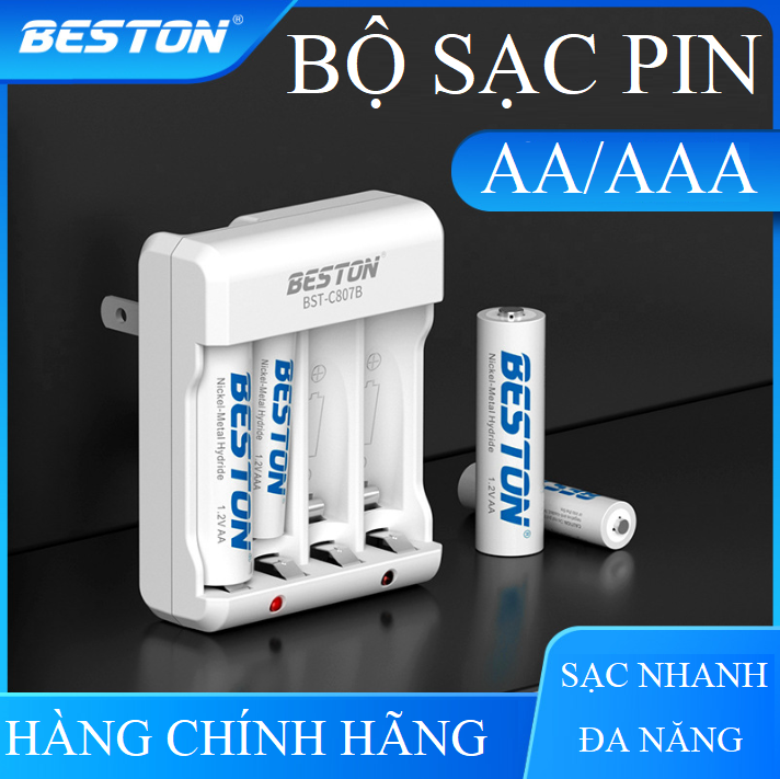 Bộ sạc pin AAAAA Beston C807B 4 khe có đèn LED HÀNG CHÍNH HÃNG sạc ...