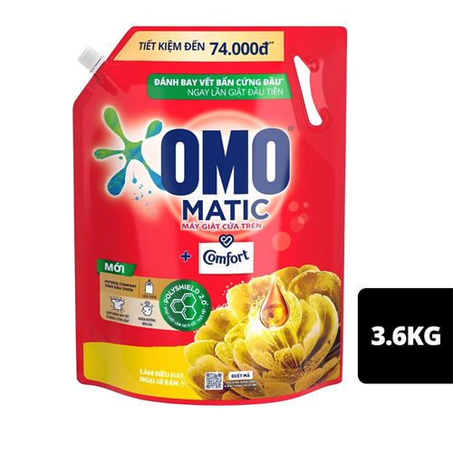 Nước giặt Omo Matic hương Comfort Túi 3.6KG tinh dầu thơm / hoa hồng ...