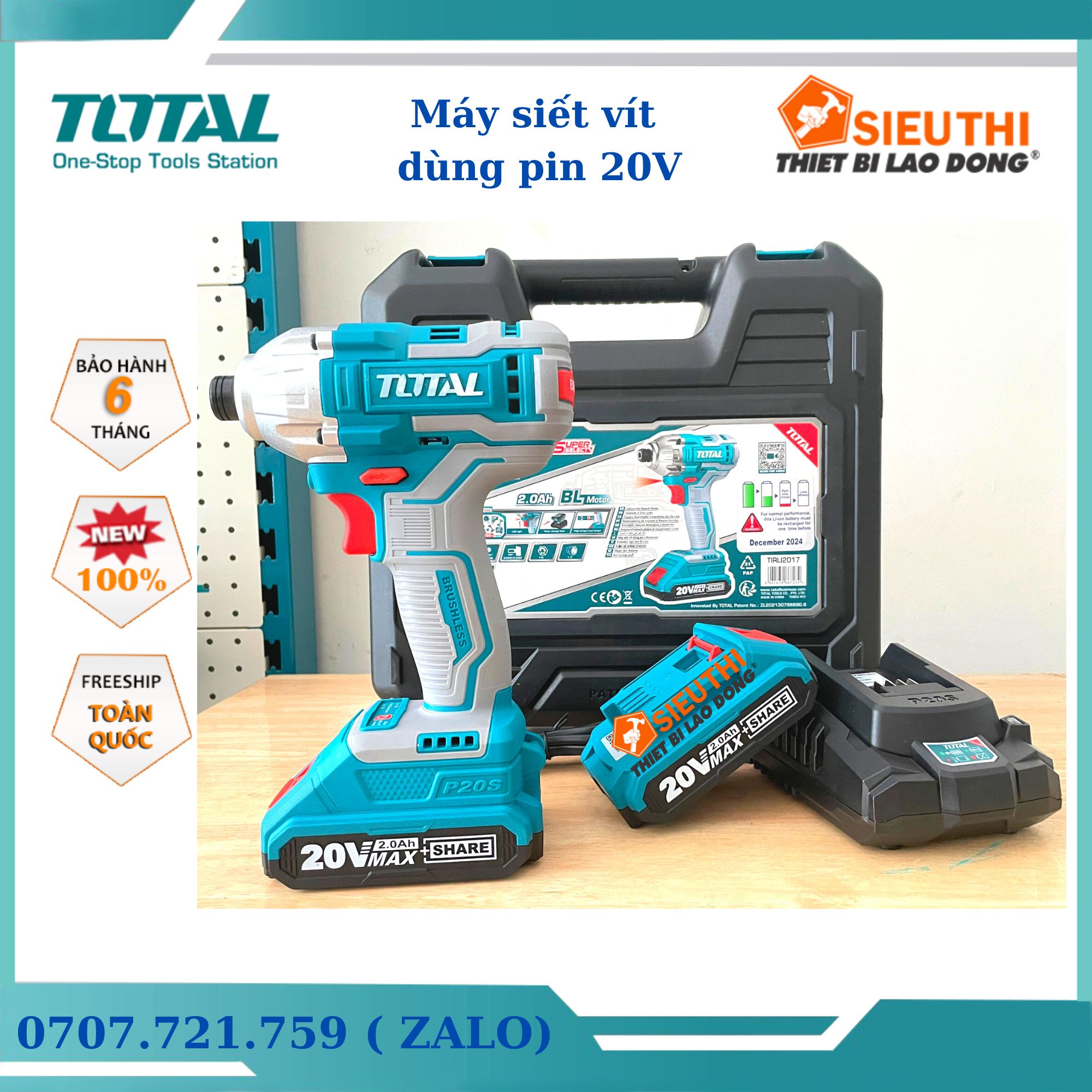 8V Máy siết vít dùng pin Total TSDLI0802 - MixASale