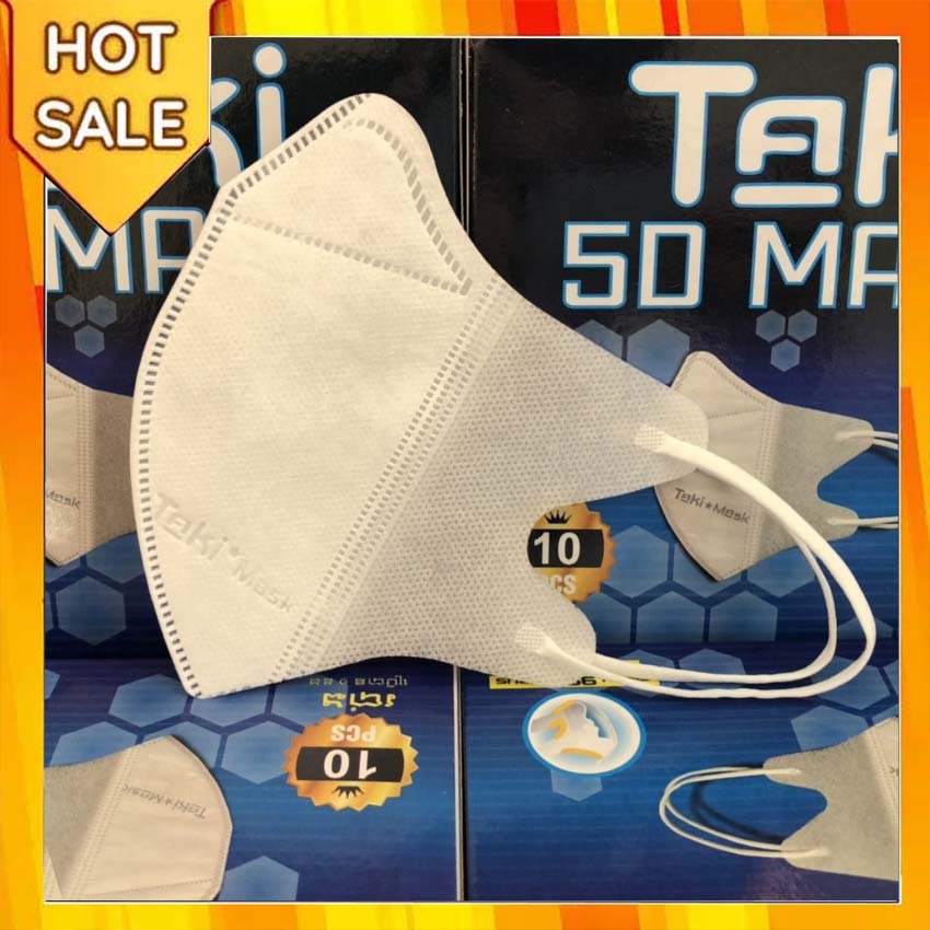 Khẩu trang Taki 5D Mask 1 hộp có 10 chiếc sản xuất theo Công nghệ Nhật ...