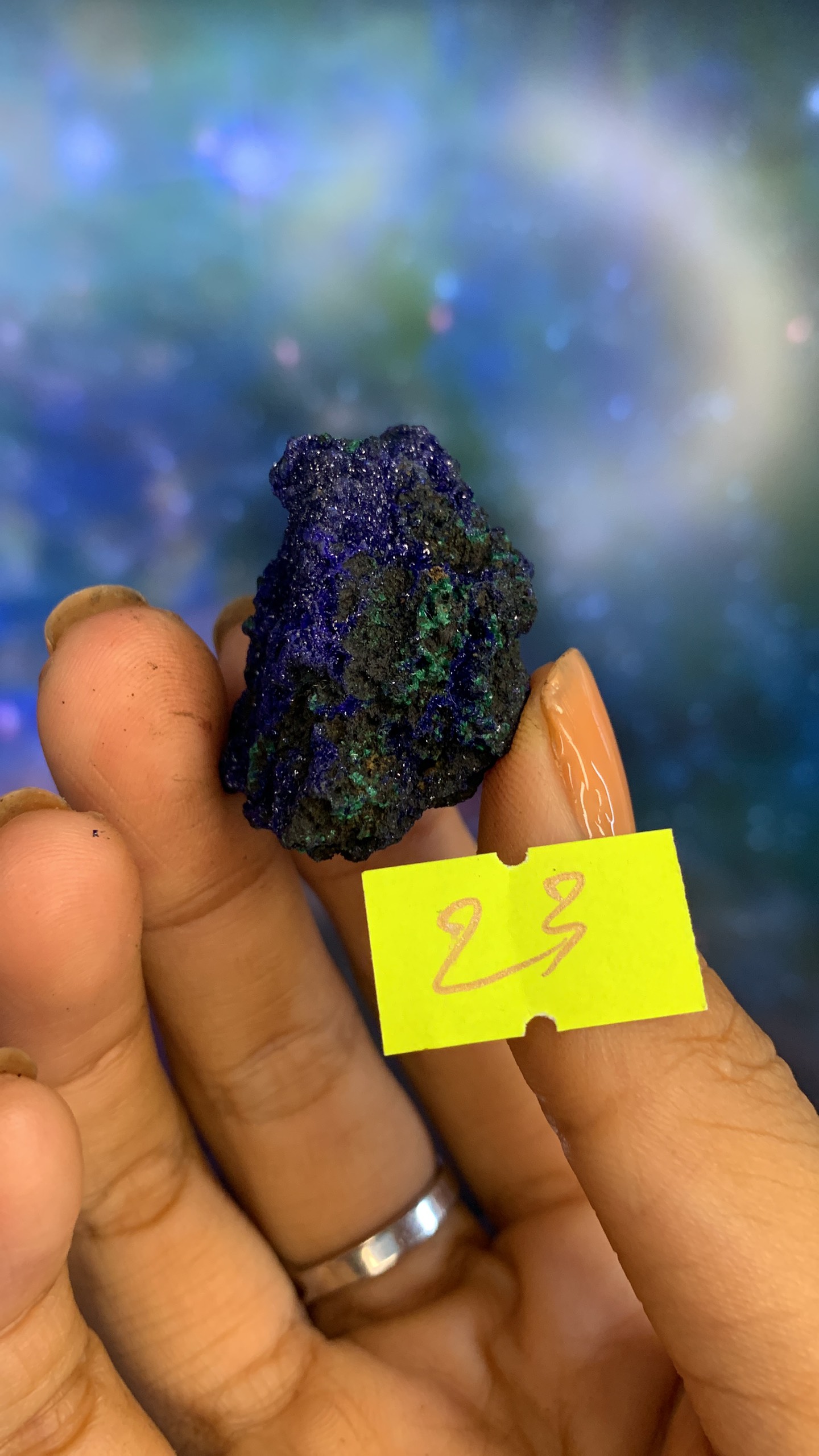 Viên đá khoáng vật Azurite Machalite MAgic tự nhiên năng lượng Vũ trụ ...