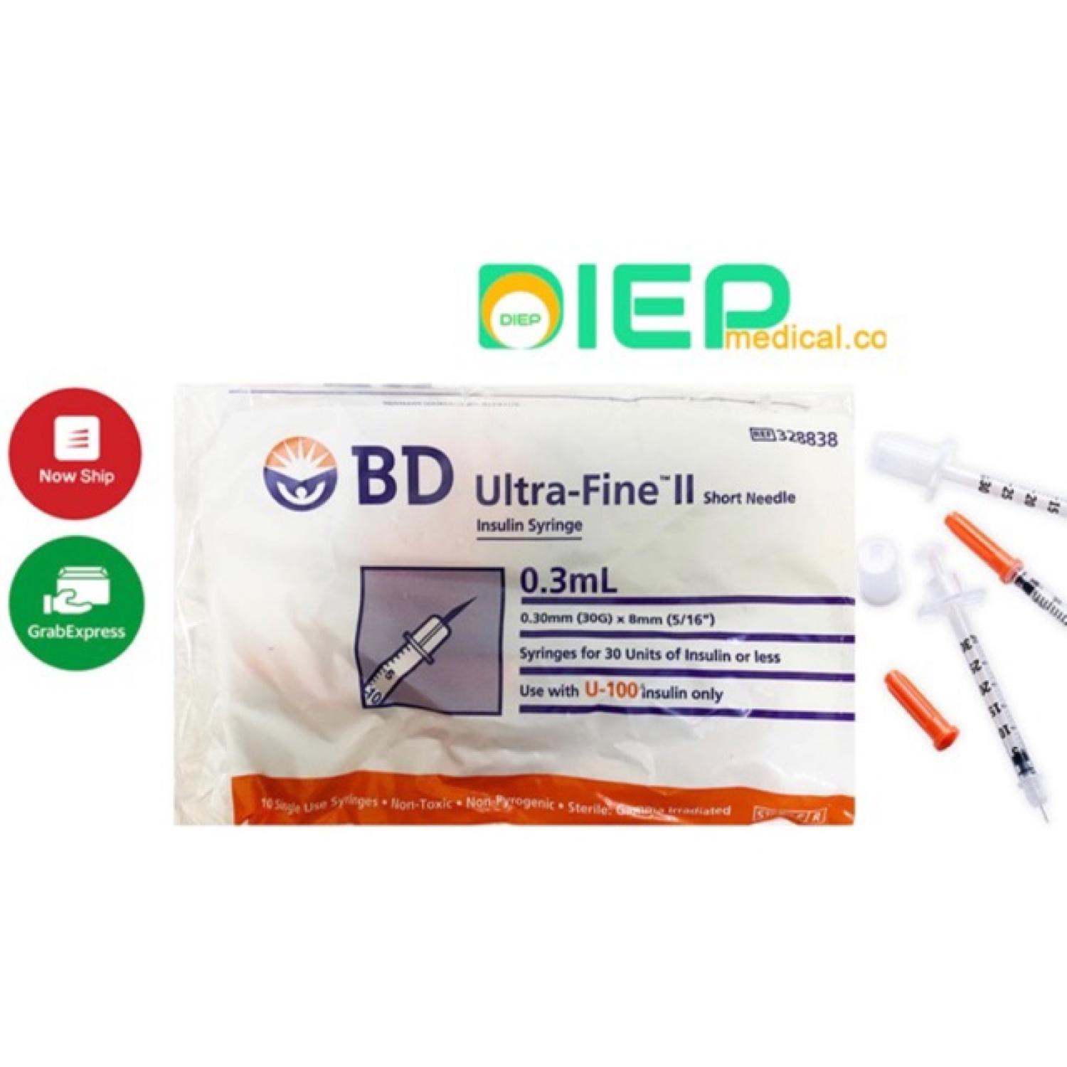 BD ULTRA - FINE II SHORT NEEDLE 0.3ML/U100 BỊCH 10 CÂY - Kim tiêm ...