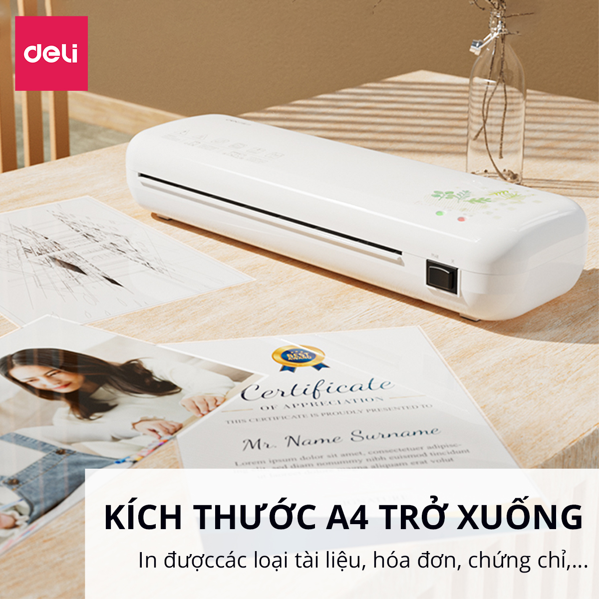 Máy Ép Plastic Khổ A4 Deli Chính Hãng Chuyên Dụng - Ép Nhựa Dẻo Màng ...