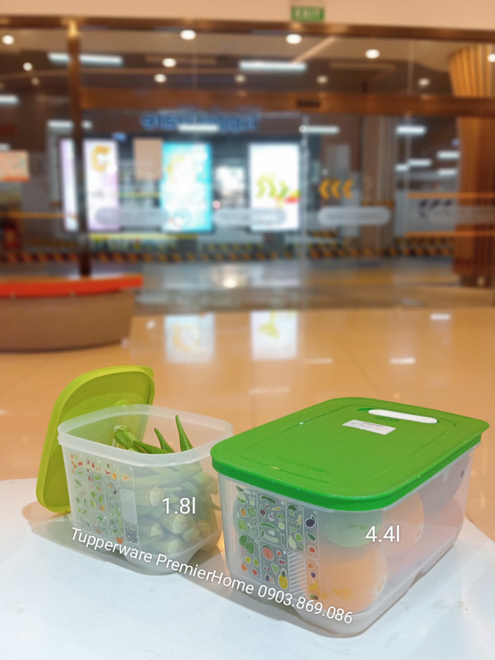 Set 2 Hộp Trữ Mát Tupperware Ventsmart 4.4L 1.8L cao - MixASale