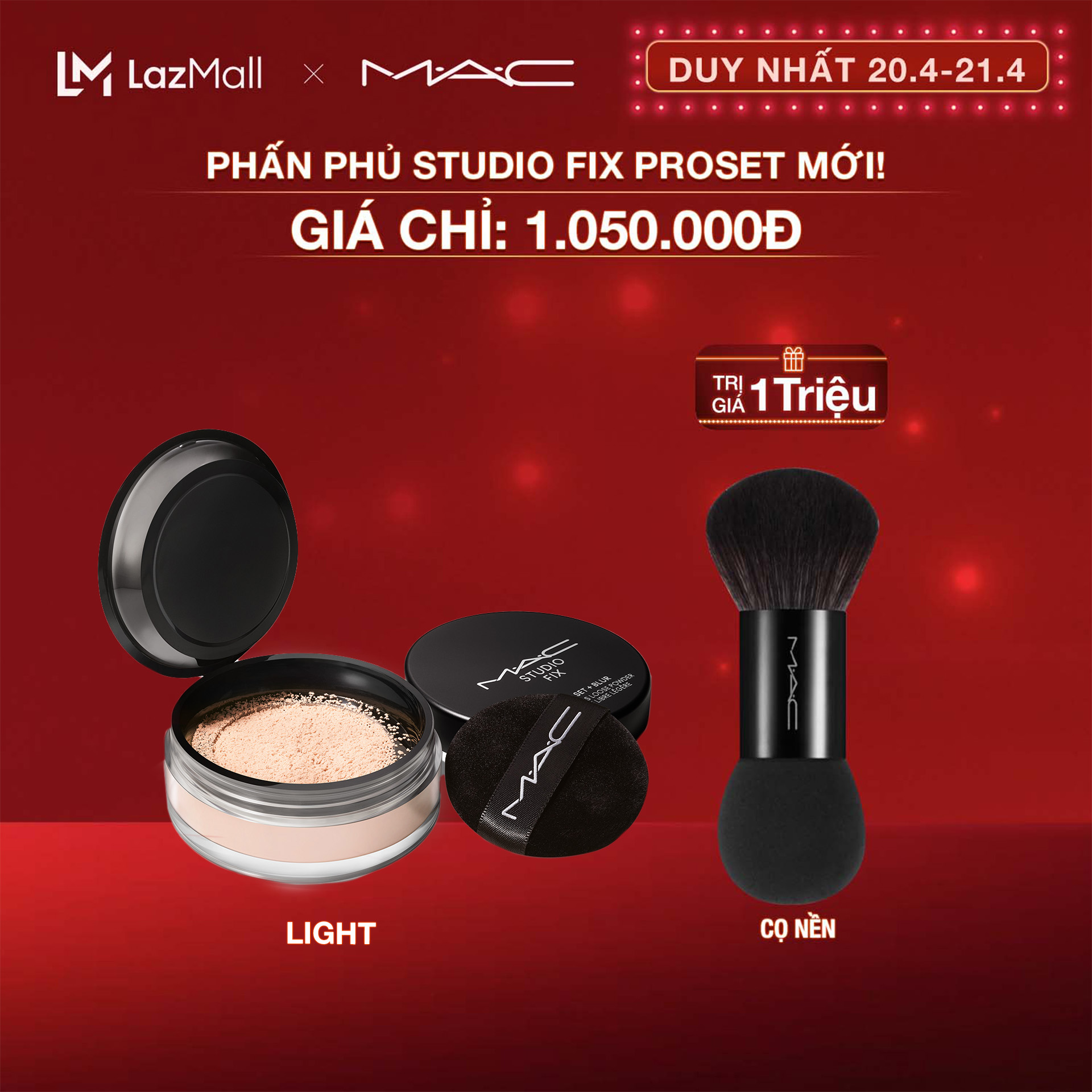 ƯU ĐÃI 7-10.8 Phấn phủ dạng bột MAC Studio Fix Weightless Loose Powder - Compacts Powder 6.5g ...