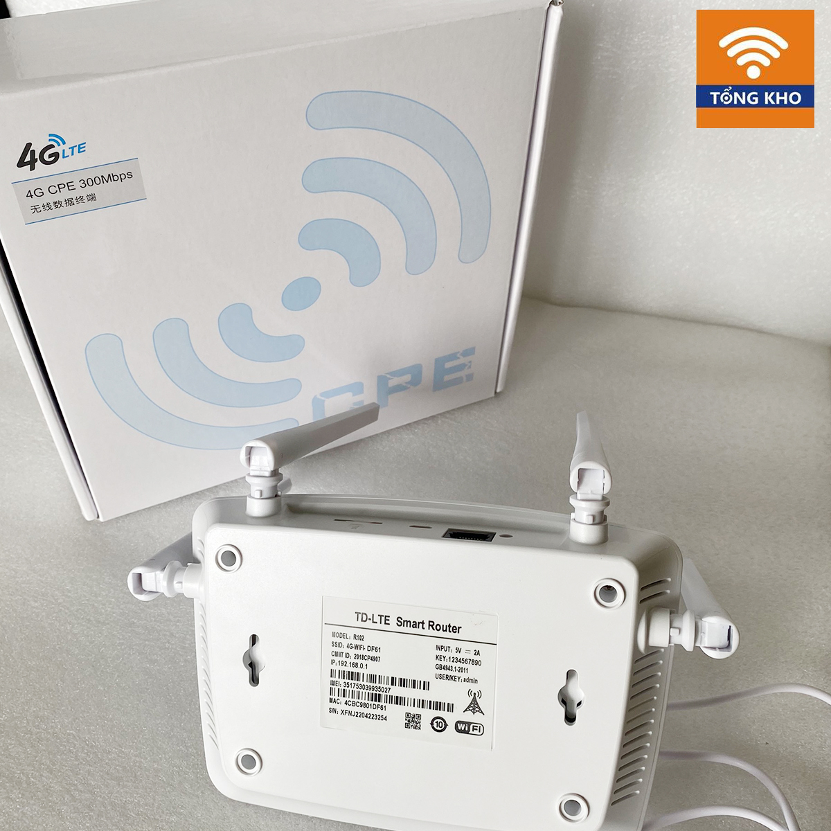 Bộ phát wifi dùng Sim 4G 3G LTE - R102 - 4 ăngten dùng cho ô tô và nơi không có internet - MixASale