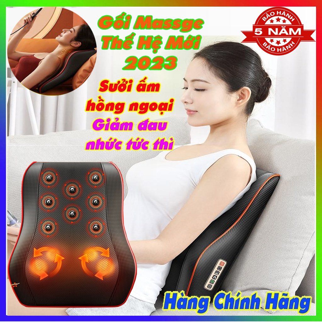 MẪu MỚi 2023 Gối Massage Cổ Vai Gáy Máy Mát Xa Cổ Vai Gáy Máy Massage Goi Massage Cổ Gáy