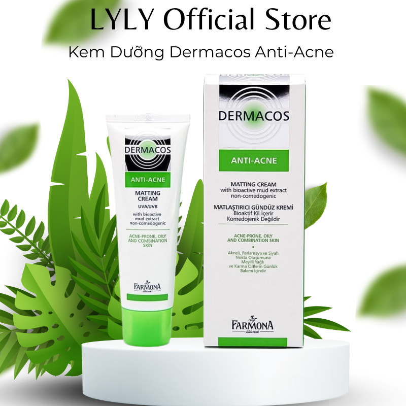 Kem Dưỡng Dermacos Anti-Acne Matting Cream 50Ml - Giảm nhờn, ngừa mụn ...