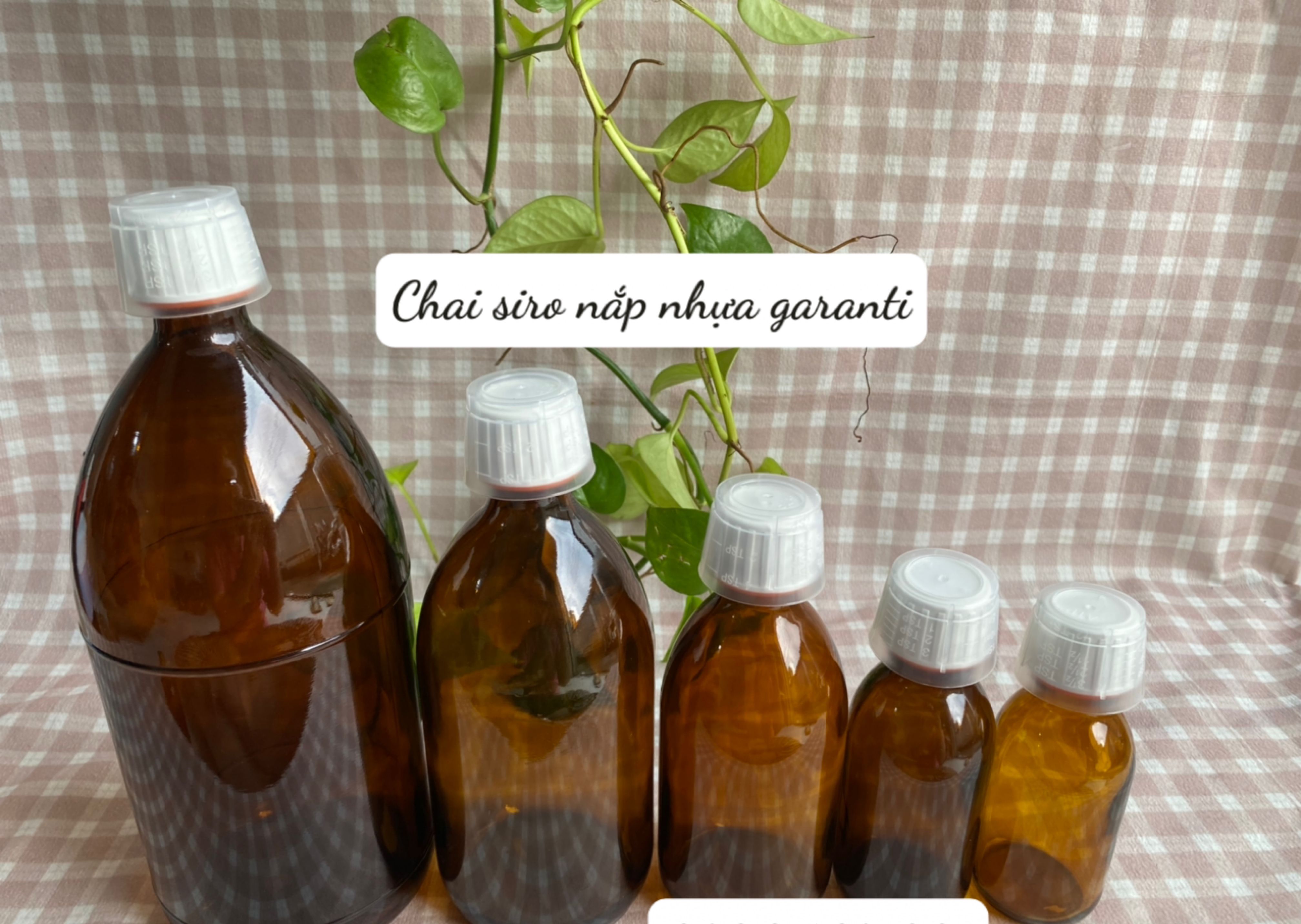 CHAI THỦY TINH ĐỰNG SIRO HO, CHAI THỦY TINH DƯỢC PHẨM 100ML/125ML/250ML/500ML/1000ML NẮP NHÔM ...