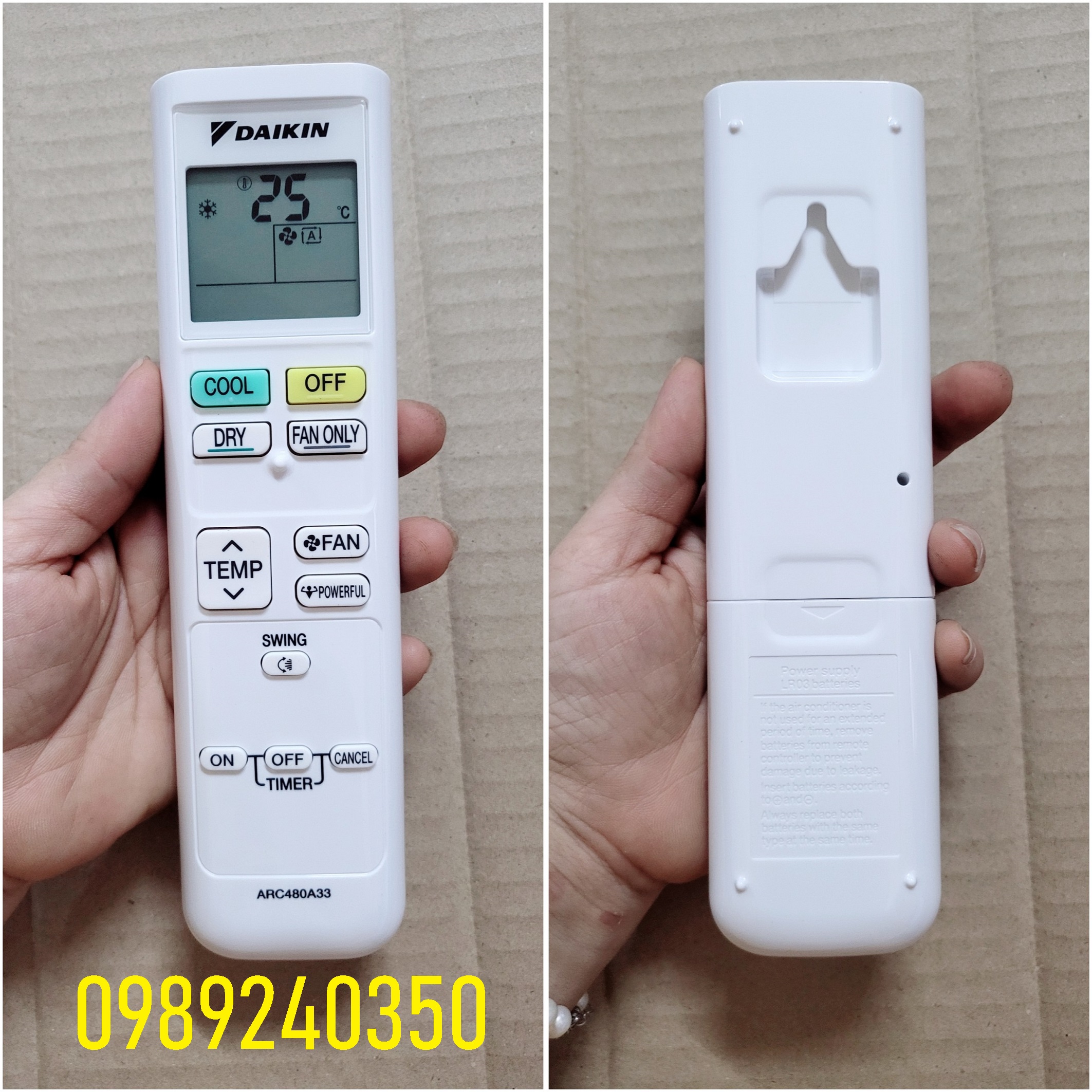 Remote điều khiển điều hòa máy lạnh Daikin ARC 480A33 mới chính hãng ...