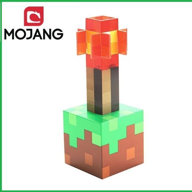 Mô hình Minecraft cục đất - đá đỏ - đuốc | Lazada.vn