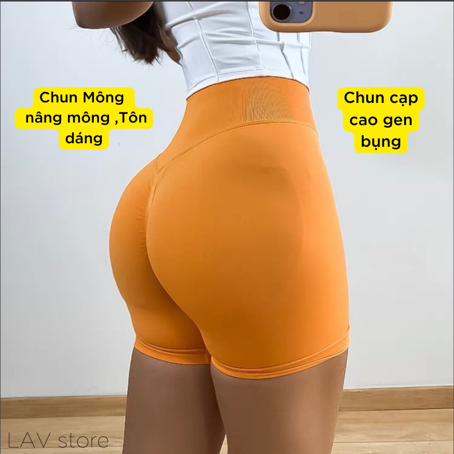 Quần legging đùi tập gym yoga MITAO nâng mông cạp cao gen bụng co dãn 4 chiều LAV store - MixASale