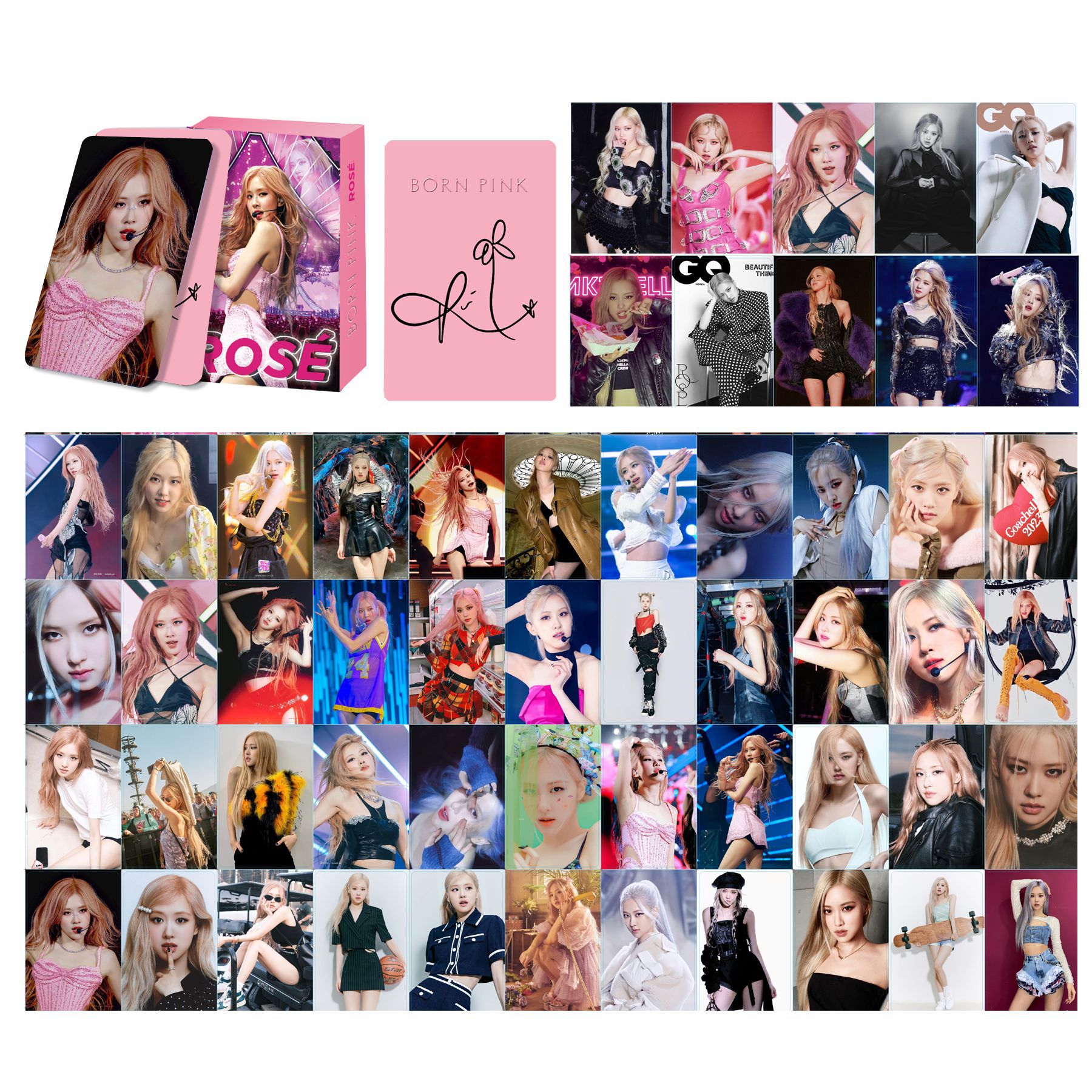 Hobby 55PCS/set BLACKPINK Rose Pink ink LOMO card poster album solo ...