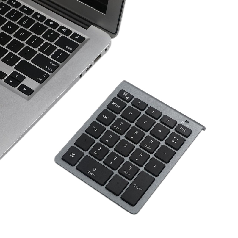 Bluetooth Wireless Numeric Keypad 28 Keys Numpad Digital Keyboard ...