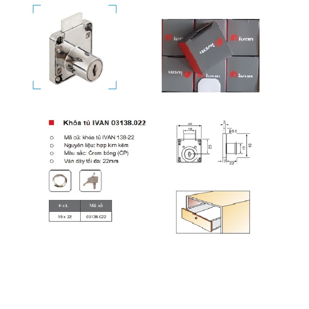 Khóa tủ vuông IVAN Locker Cabinet | Lazada.vn