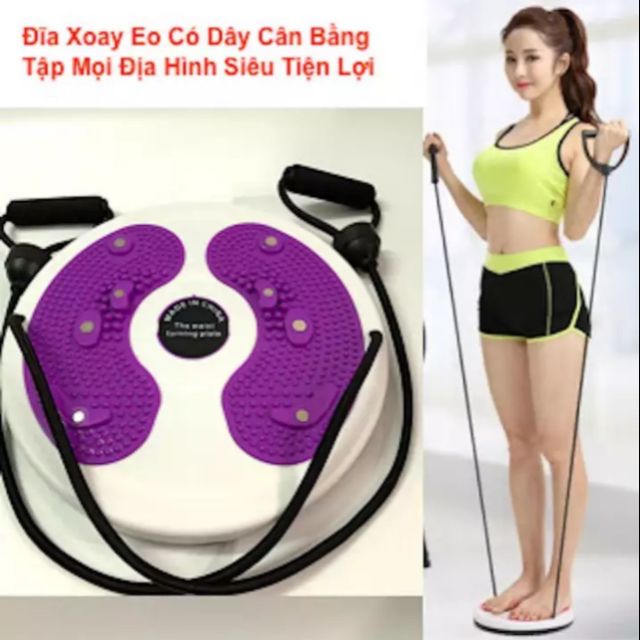 Đĩa xoay eo giảm cân 360 độ cho vòng eo con kiến TẶNG THƯỚC DÂY DÀI 1 ...
