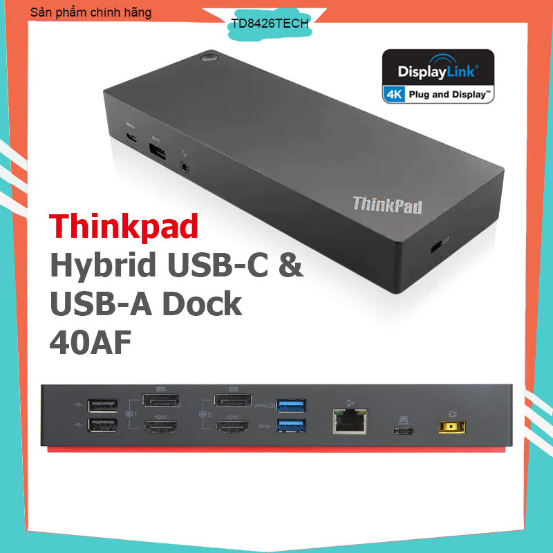 Dock Displaylink Thinkpad 40AF – Thinkpad Hybrid USB-C with USB-A Dock ...