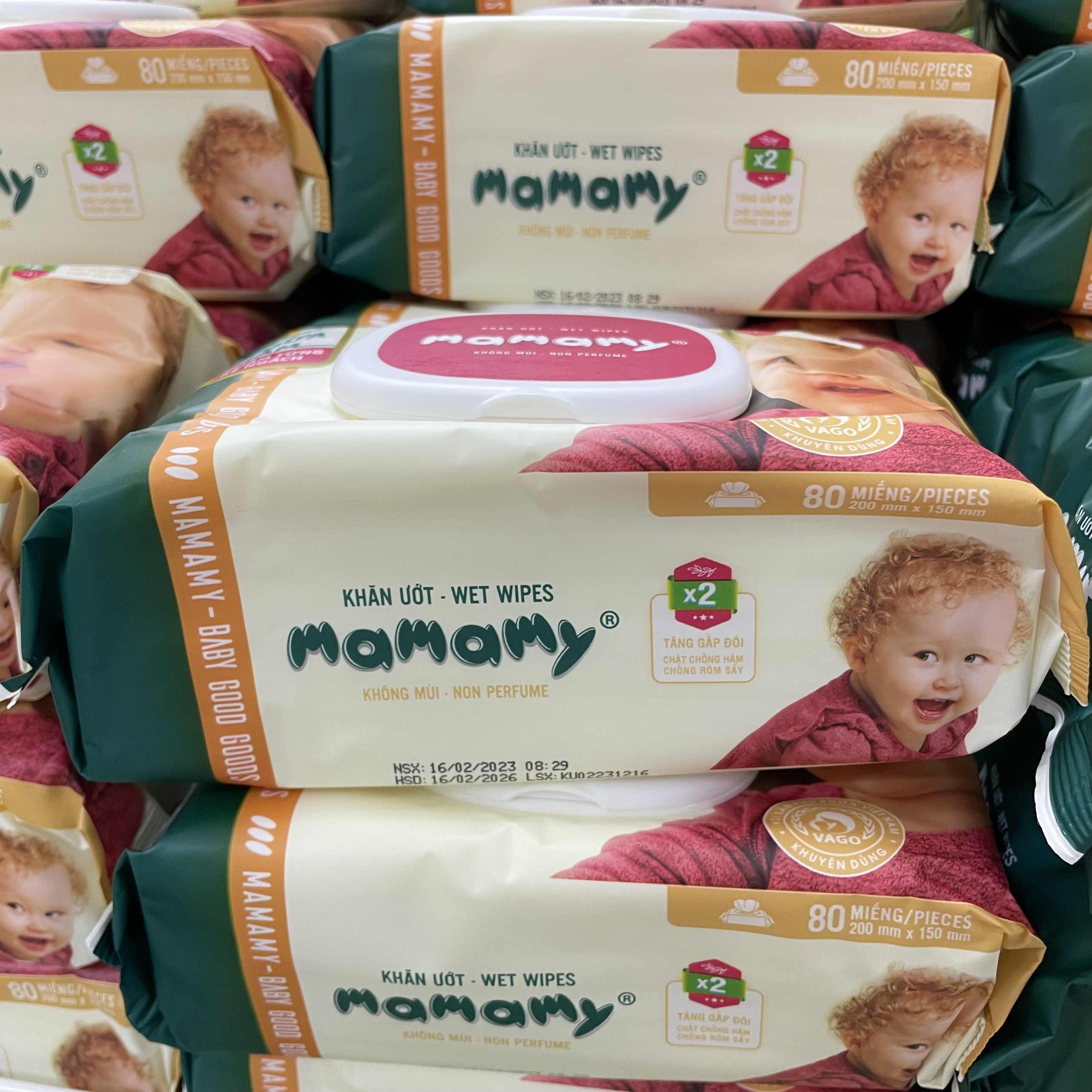 Combo 10 Khăn Ướt Mamamy 80 Tờ 120 Tờ KO MÙI Chống Hăm Tả Có Nắp (Hỏa ...