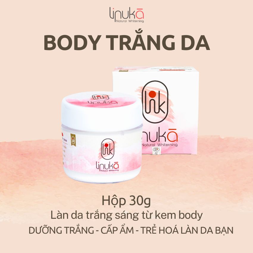 Kem body trắng da Linuka dưỡng ẩm trắng da bằng glutathione, AHA ...