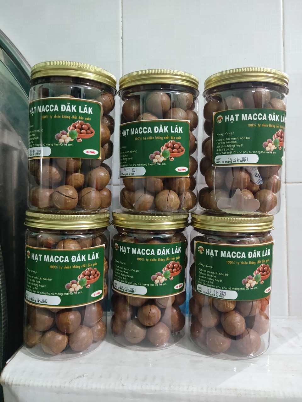 COMBO 6 HỘP MACCA -03 Kg Hạt Macca Đắk Lắk - Hạt Macca nguyên hạt nứt ...