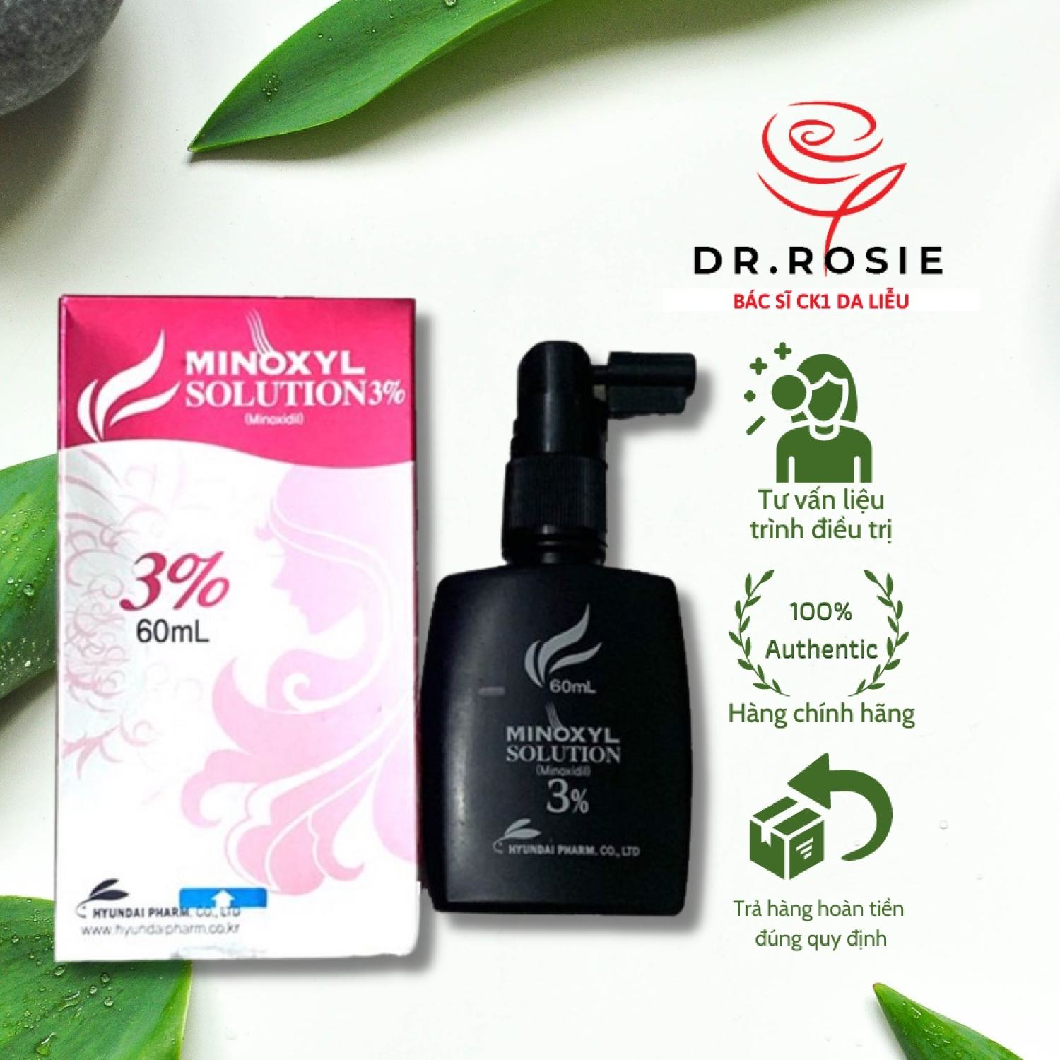 Xịt Mọc Tóc Minoxyl Solution 3% Giảm Rụng Tóc,Hói Đầu - 60ml - Bác Sĩ ...